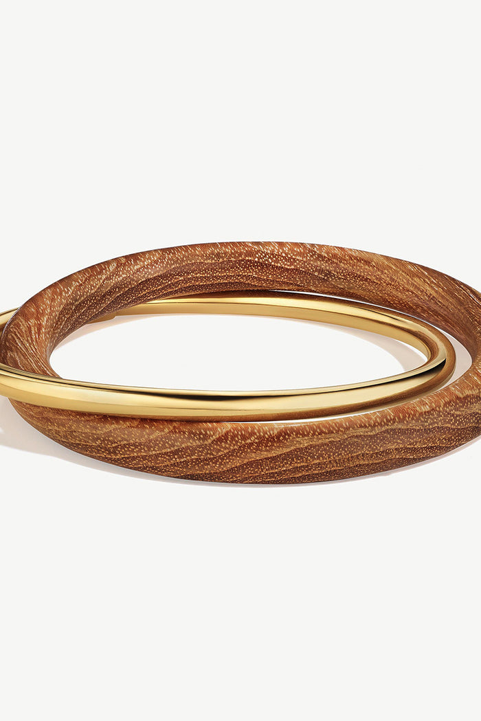 SOKO | Teak Interlocking Bangle Bracelets